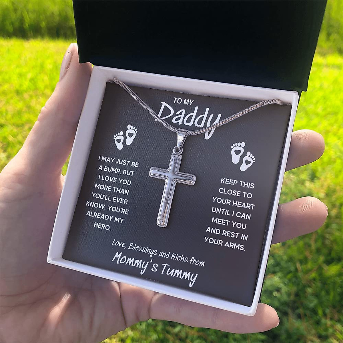 FG Family Gift Mall Pregnancy Announcement For Dad To Be Baby Shower Present To My Daddy New Dad Gifts For Men Baby Announcements Ideas First Time Parents Gifts (Standard Box, Daddy Hero)