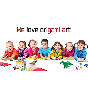 BUBU Origami Paper Kit 1000 Sheets 6 Inch Square Double Sided Color 20 Vivid Colors for Beginners Trainning and School Craft Lessons