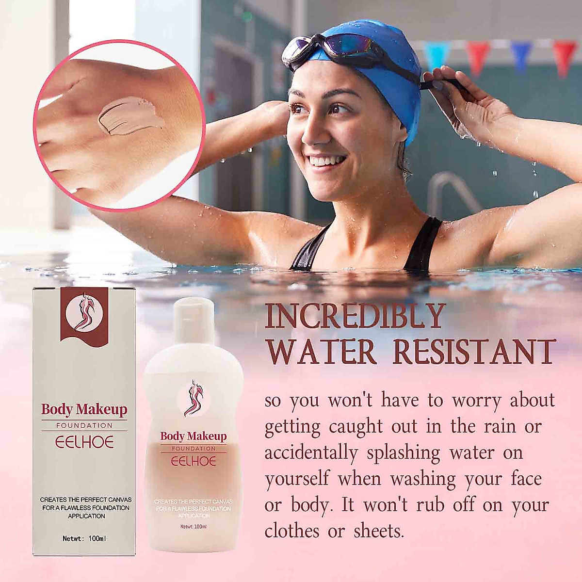 BodyBlendz Body Makeup Waterproof Foundation, Leg And Body Makeup Waterproof Foundation Covers Up Scar Blemishes Spots, Foundation With High Coverage, Long-Lasting, Evens Skin Tone (1PC)