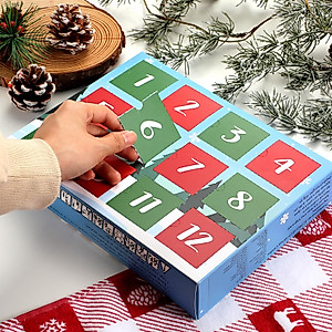 Tuitessine 12 Days Christmas Advent Calendar 2024 Scented Candles African American Christmas Decorations Soy Wax Jar Candles 12 PCS Christmas Countdown Calendar Black Santa Claus Gifts