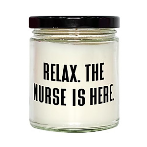 Cool Nurse Gifts, Relax. The Nurse Is Here, Surprise Scent Candle For Men Women, From Boss, Fun gifts for nurse, Fun nursing gifts, Unique nursing gifts, Best nursing gifts, Personalised nursing gifts