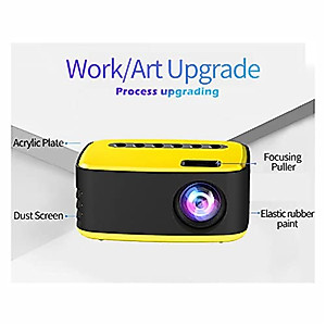 DROOS Mini Projector Home LED Portable Video Player Cinema Micro Projector Small Projector 1080P Projection Conference System (Col(projectors)