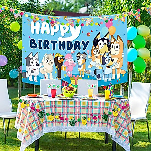 Party Cake Table Decorations Baby Shower Banner Cartoon Anime Party Supplies Party Cake Table Decorations Baby Shower Banner Photo Booth Studio Props Birthday Party Supplies (5X3.3FT)