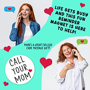 Call Your Mom Funny Fridge Magnet Stocking Stuffer for College Girls Guys Mom Boy Gag Gifts – Reminder Magnets for Daughter Son Birthday College Care Package for Girls Boys