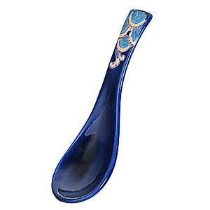 Japanese Dinnerware Set, Moon Rabbits Bowl with Wooden Lid, Chopsticks, Soup Spoon and Trivet, 7 Piece Kit