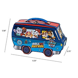 Paw Patrol Van Shaped Tin Carry All, Blue, with Handle Lock and Clasp