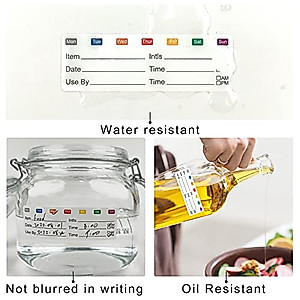500 pcs Food Labels, Freezer Labels Removable 1x 3 Inches Food Storage Stickers, Easy Clean Leaves No Residue, Writable, Not Blurry, Waterproof Oil Resistant. 2 Rolls, STARLIBOO.