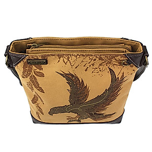 Chala Handbags Eagle Safari Canvas Crossbody Bag Purse