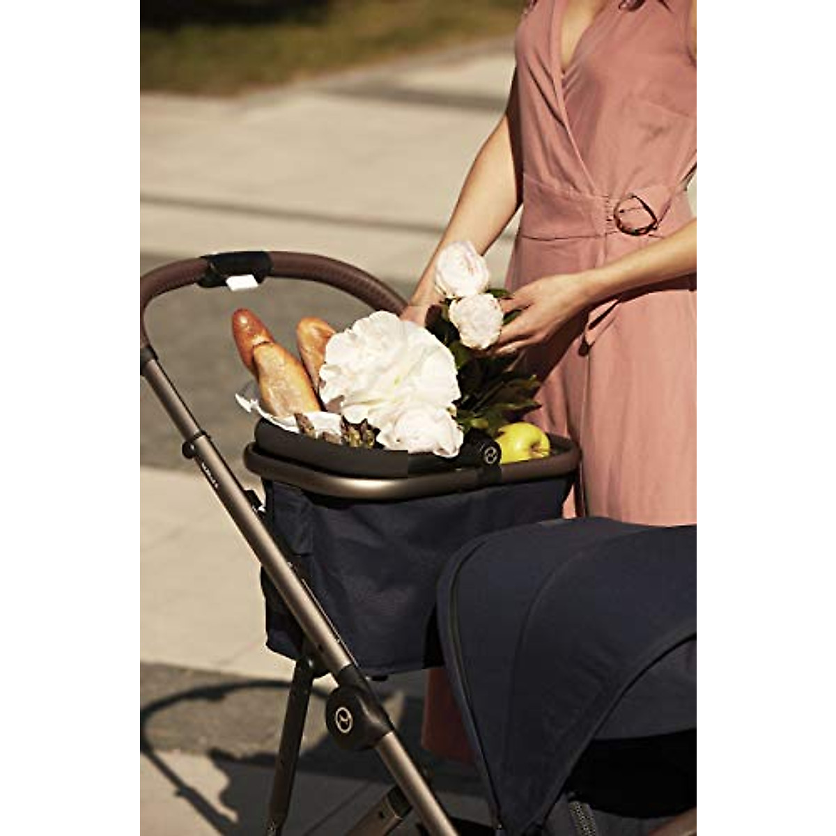 CYBEX Gazelle S Stroller, Modular Double Stroller for Infant and Toddler, Includes Detachable Shopping Basket, Over 20+ Configurations, Folds Flat for Easy Storage, Deep Black