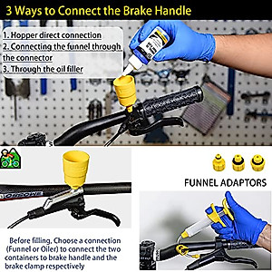 Bike Brake Bleed Kit, Bicycle Bleeder Hydraulic Disc Brake Bleed Kit Tool for SHIMANO, TEKTRO Hydraulic Disc Brakes, Including High Performance Mineral Brake Fluid