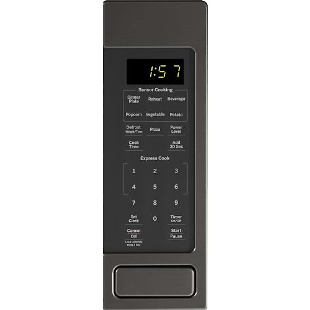 GE JES1657BMTS Microwave Oven, Black Stainless Steel, 13.625 in