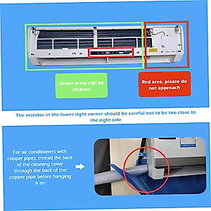 Minisplit Cleaning Kit, Air Conditioner Cleaning Kit for 37-45in 12PCS Waterproof Wall Mounted Air Conditioner Bag with Drain Outlet Pipe Minisplit Cleaning Kit