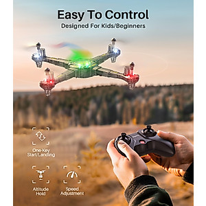 Drones for Kids, SYMA X440 RC Helicopter Drone with Detachable Arms with 7-Color Light Switching, 16 Stunts, 2 Batteries and Altitude Hold, Remote Control Toys for Boys Girls