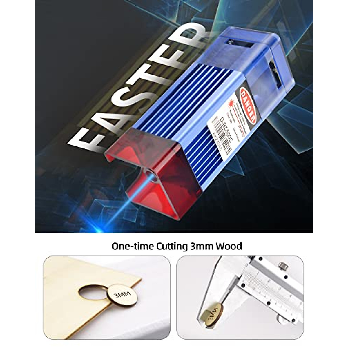 Laser Engraver SMERNIT S2, 40W High Accuracy Laser Engraving Machine with LED Touchscreen, 5W-5.5W Output Power Laser Engraver and Cutter for Wood, Metal, Acrylic, Leather