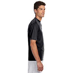 A4 Men's Cooling Performance Crew Short Sleeve T-Shirt, Black, Large
