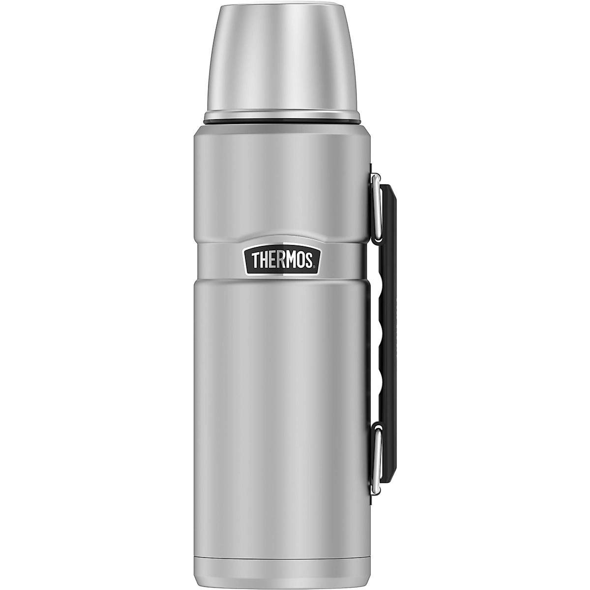 THERMOS Stainless King Vacuum-Insulated Beverage Bottle, 40 Ounce, Matte Steel and Food Jar Bundle