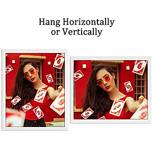 DABLUE 16x20 Picture Frame White Solid Wood Frame 16 by 20 Poster Frame for Horizontal and Vertical Wall Mounting,3 Pack 20x16 Photo Frame