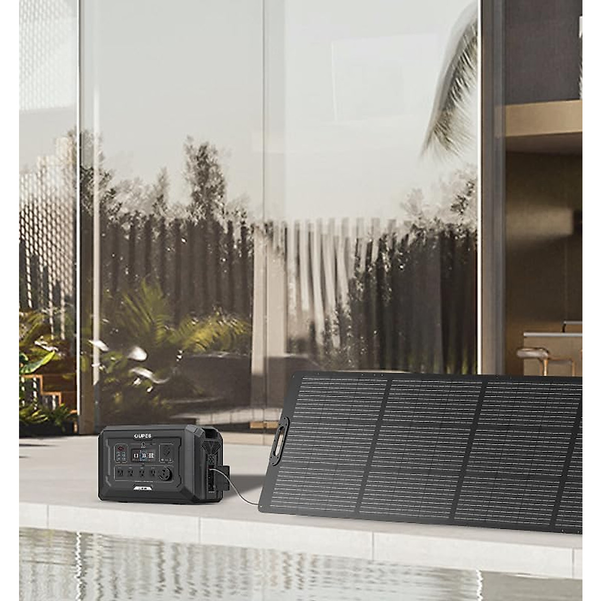 OUPES Portable Solar Panel 240W Compatible with Jackery, Best for OUPES 1200w/1800w/ 2400w Solar Generators, Ultra-Thin and Lightweight Design, High Conversion Efficiency Foldable Outdoor Black