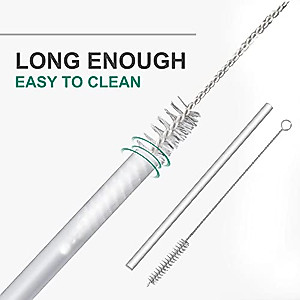 8 Pack Replacement Straws for IceFlow Stainless Steel Tumbler, Reusable Straws Plastic Straws with Cleaning Brush Compatible with Stanley IceFlow 30oz Tumbler Stanley Flip Straw Tumbler