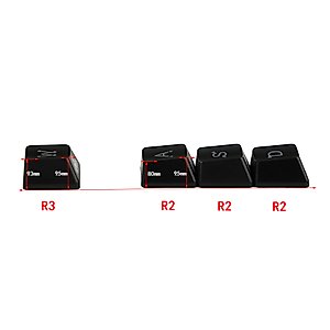 Mechkeeb 1.6mm Thickness WASD Arrow Replacement Keycaps Lightning Baby Shine Through Keycaps OEM Profile for MX Mechanical Gaming Keyboard Keycap