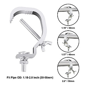 Truss C Clamp 1.18-2 Inch, 10 Pack Olaalite Stage Lights Truss Clamps, Fit for 30-50mm OD tube, Load Capacity 55LB Stage Lighting C Clamp for DJ Lighting Par Lights Spot Lights