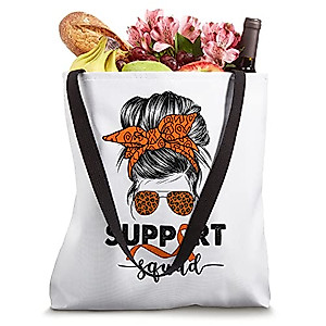 Leukemia Awareness Cancer Leopard Print Heart Orange Ribbon Tote Bag