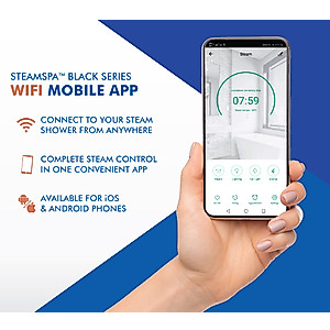 Steam Shower Generator Kit System | Brushed Nickel Shower Head + Self Drain Combo | Enclosure Steamer Sauna Spa Stall Package |Touch Screen Wifi App/Bluetooth Control Panel |12kW Raven |SS-RVB1200BN-A