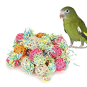 20Pcs Bird Parrot Toys Bird Chewing Foraging Shredder Toy Bird Cage Hanging Swing Toy for Small Bird, Parakeets, Cockatiels, Conures, Budgie