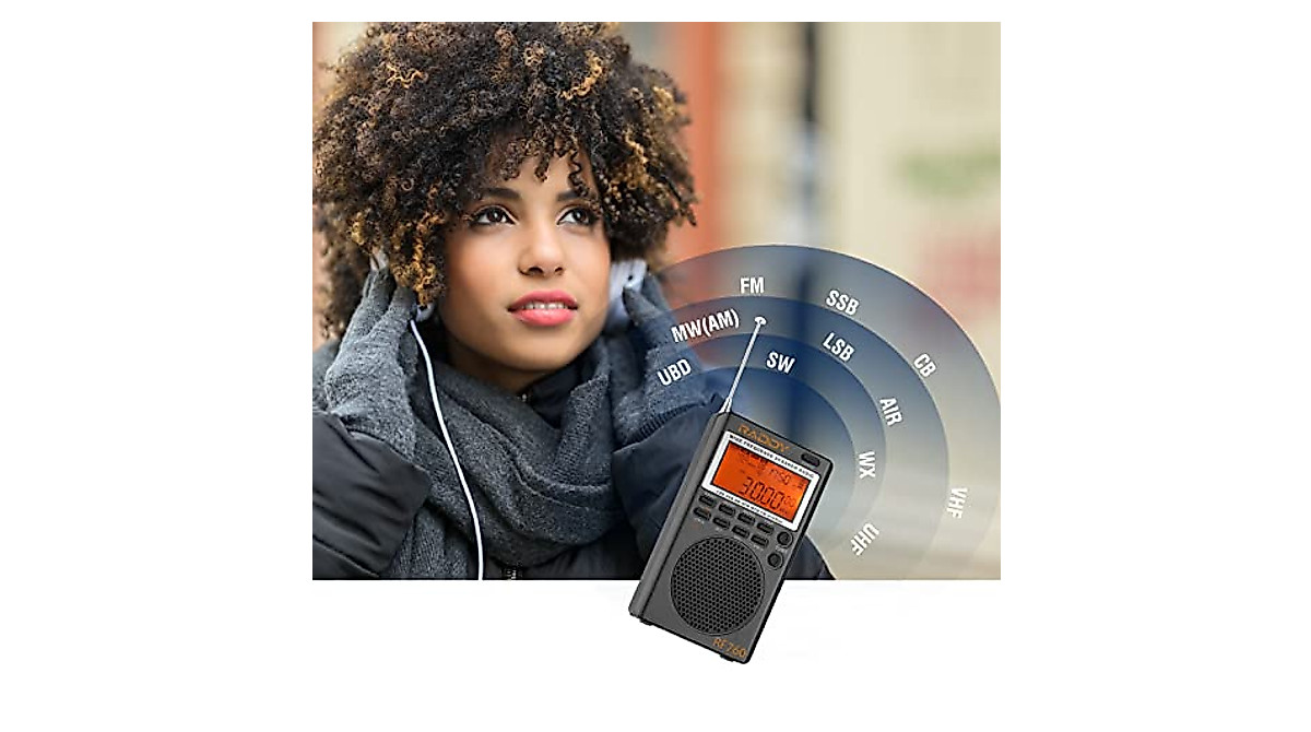 Raddy RF760 Portable Shortwave Radio with NOAA Alerts and Full Band ...