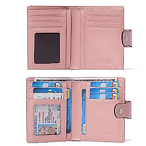 BOSTANTEN Product Image Women Leather Handbag Designer Top Handle Satchel Shoulder Bags Crossbody Purses Pink and Women Leather Wallet RFID Blocking Small Bifold Zipper Pocket Wallet Card Case Purse