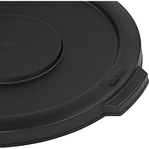 Carlisle FoodService Products 34101103 Bronco Round Waste Bin Food Container Lid, 10 Gallon, Black