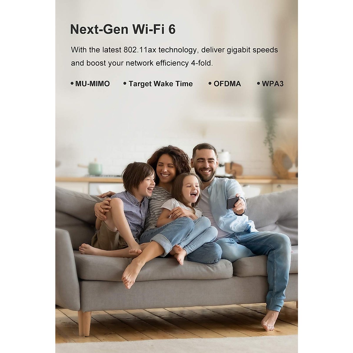 Mercku M6 Wi-Fi 6 Router for Wireless Internet Mesh Wi-Fi System 1 Pack up to 3,000 Sq.Ft. Can Add More Units to Form a Mesh Wi-Fi System, Dual-Band Gigabit Router, App Control, AX1800, Maroon Red