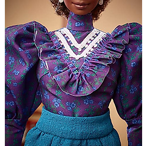 Barbie Inspiring Women Doll, Madam C.J. Walker Wearing Puff Sleeve Blouse, Full-Length Skirt & Accessories, Collectible with Doll Stand & Certificate of Authenticity