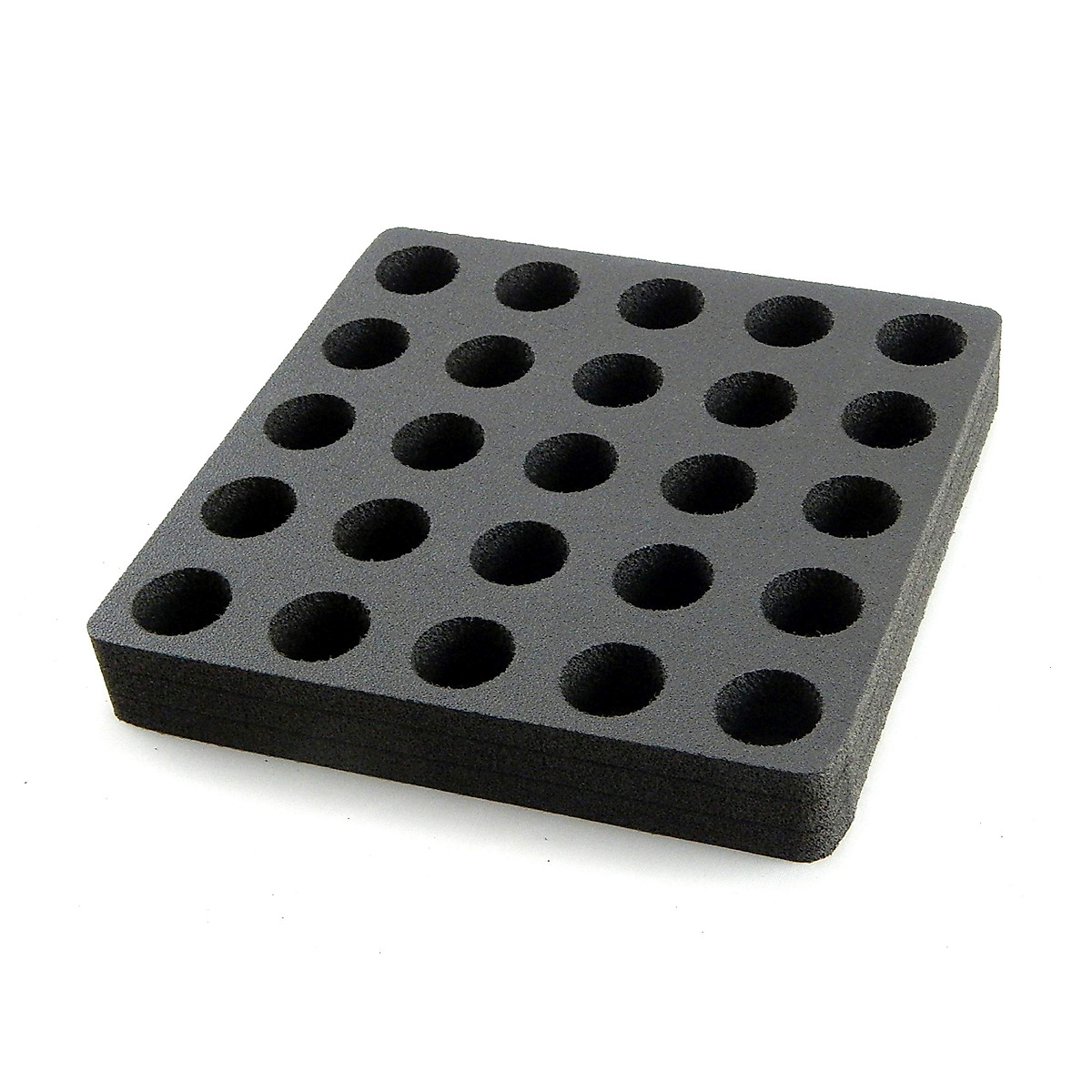 Polar Whale 5 Vial Racks Black Foam Storage Rack Holder Organizer Stand Transport Each Holds 25 Vials Fits up to 24mm Diameter