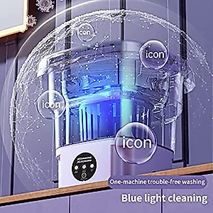 Portable Washing Machine High Capacity Mini Washer with 3 Modes Deep Cleaning Half Automatic Wash Foldable Washing Machine with Soft Spin Dry for Socks Baby Clothes Towels Delicate Items (Green)