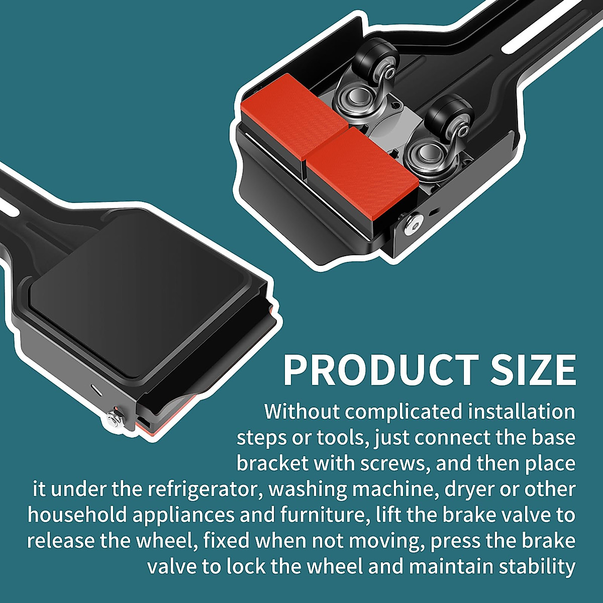 FALESOUL Appliance Rollers Heavy Duty, 4 Pack Extendable Kitchen Appliances Max 33 Inch, Mobile Washing Machine Base Easily Move Washing Machine,Furniture,Refrigerators,Wine cooler, Hold 1100 lb