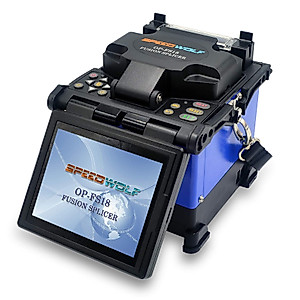 SPEEDWOLF Optical Fiber Fusion Splicer, FTTH Core Alignment Optical Fiber Splicing Machine with 6PCS Electrodes + Blades Fiber Cleaver + Fiber Stripper(FS18-C-3)