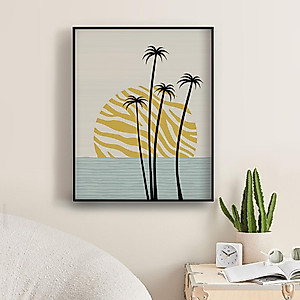 Abstract coastal wall art print poster room tropical decor bedroom aesthetic gift idea unique artwork living room (8x10" Print)
