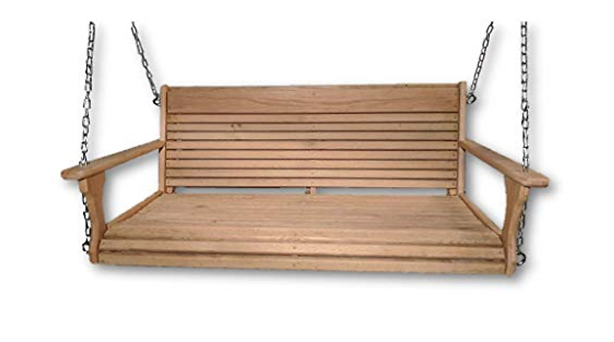 Wood Tree Swings Cypress Porch Swing - Handcrafted USA Made Outdoor Seat