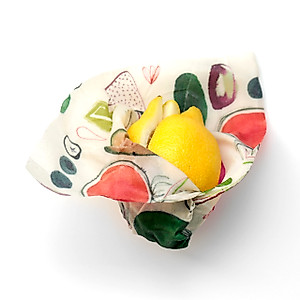 Z Wraps 3-pack, Reusable Beeswax Food Wrap and Food Storage Saver Small, Medium, Large (Farmer's)