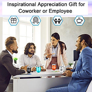 Uiifan 12 Pcs Appreciation Employee Gifts Wine Tumbler Bulk Thank You Team Gift for Staff Office Coworker Women Men 12 oz Inspirational Stainless Steel Insulated Tumbler with Straw