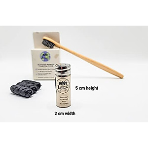 NMLifestyle Refillable, Eco-Friendly, Vegan Bamboo Charcoal Dental Floss (3x40 metres) Cruelty-Free, Natural, Waxed Peppermint Floss