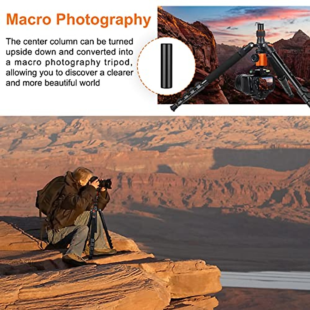 Tripod for Camera, 81" Camera Tripod Stand, 83 inches DSLR Tripods & Monopods, Heavy Duty Travel Tripod for Binoculars Laser Level Spotting Scope Telescope, Professional Complete Tripod Units