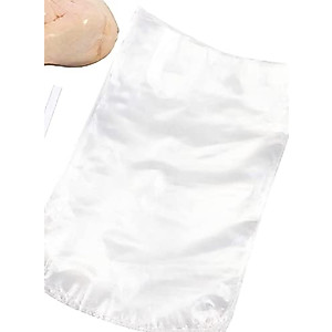 VIDAYA 50PCS Poultry Shrink Bags, Chicken Bags Heat Shrink and 60PCS White Zip Ties and 2PCS Silicone Straw for Whole Chickens or Rabbits Storage, Freezer Safe/Commercial Grade/BPA Free, 13 x 18 Inch