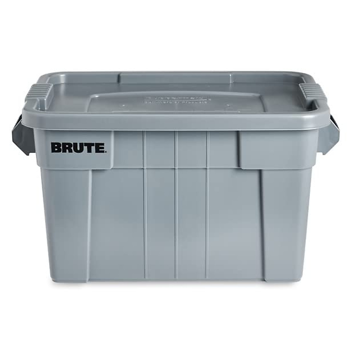Rubbermaid Commercial Products Brute Tote Storage Container with Lids-Included, 20-Gallon, Gray, Rugged/Reusable Boxes for Moving/Storing in Garage/Basement/Attic/Jobsite/Truck/Camping, 2 Pack