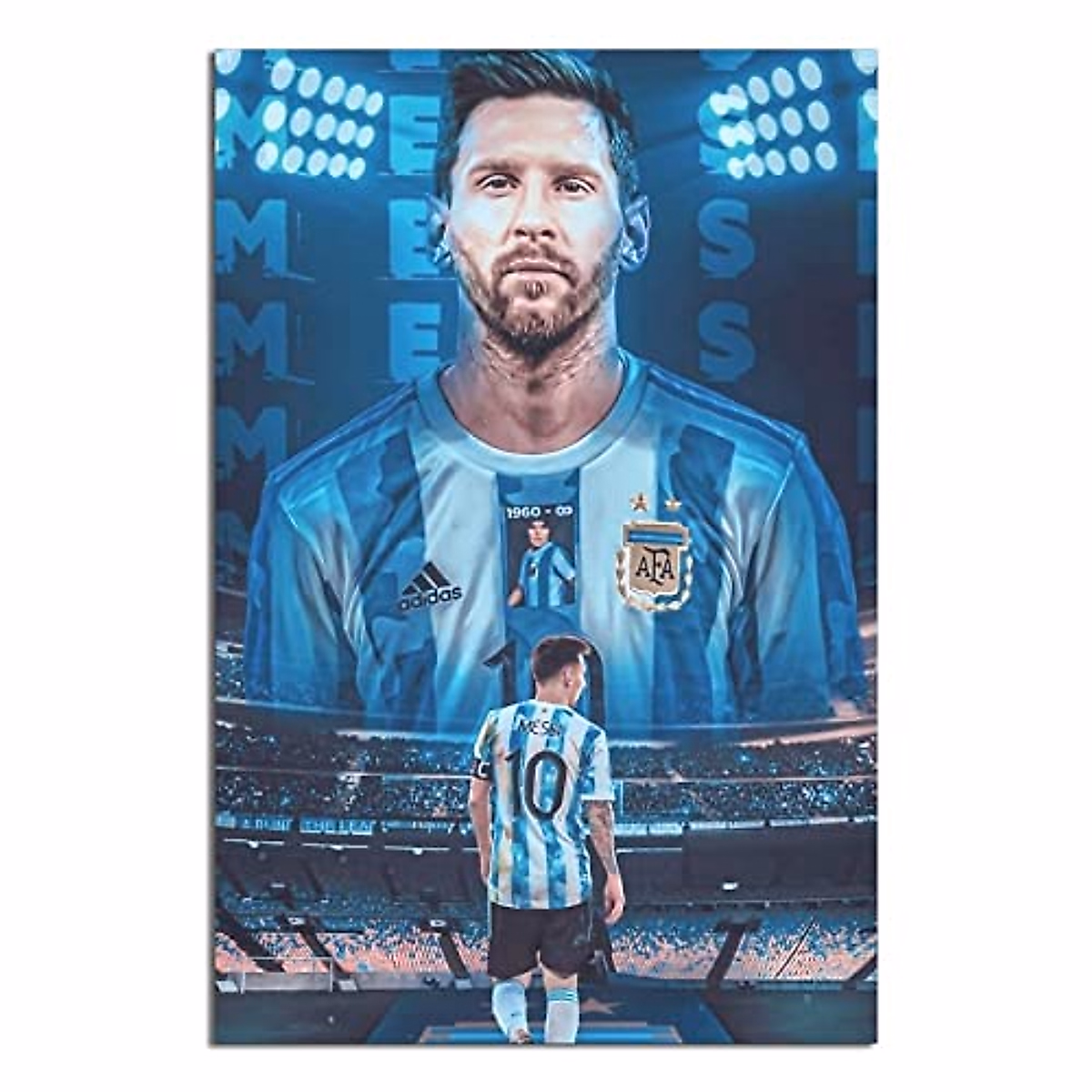 Football Sports Super Star Lionel Mess Poster Picture Canvas Wall Art Print Modern Home Room Decor 12x18inchs(30x45cm)
