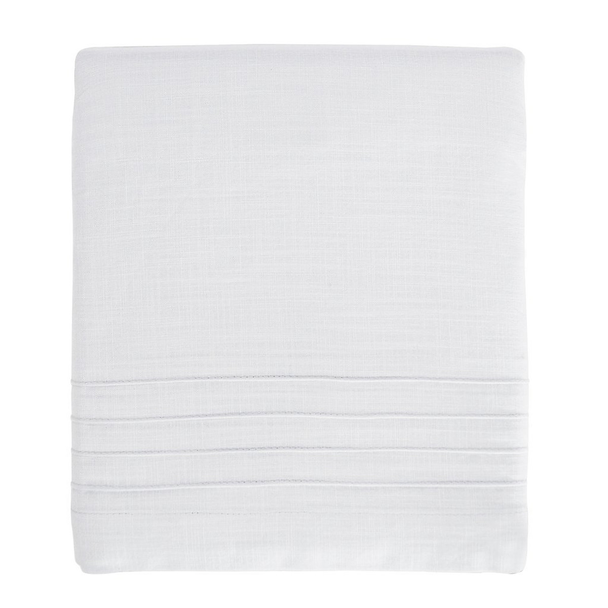 Hello Spud - Crib Skirt Pintuck White - Cotton - 15 Inch Drop