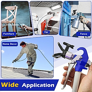 Coitak 15 Pieces Airless Paint Sprayer Tips Set, 6 Reversible Spray Nozzle Tips with Spacer, 6 Airless Paint Sprayer Filter, 1 Paint Sprayer Replacement Inlet Strainer and 2 Nozzle Tip Guards