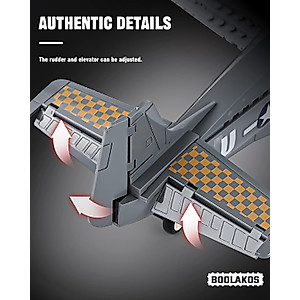 BOOLAKOS P-51 Mustang Fighter Bomber Building Blocks Sets, Military WW2 Airplane Building Toy, Collectible WW2 Army Model for Children Adults (258PCS)