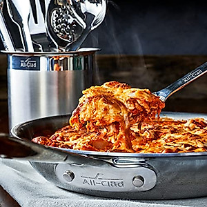 All-Clad Cook & Serve Stainless Steel Slotted Spoon, 10 inch, Silver